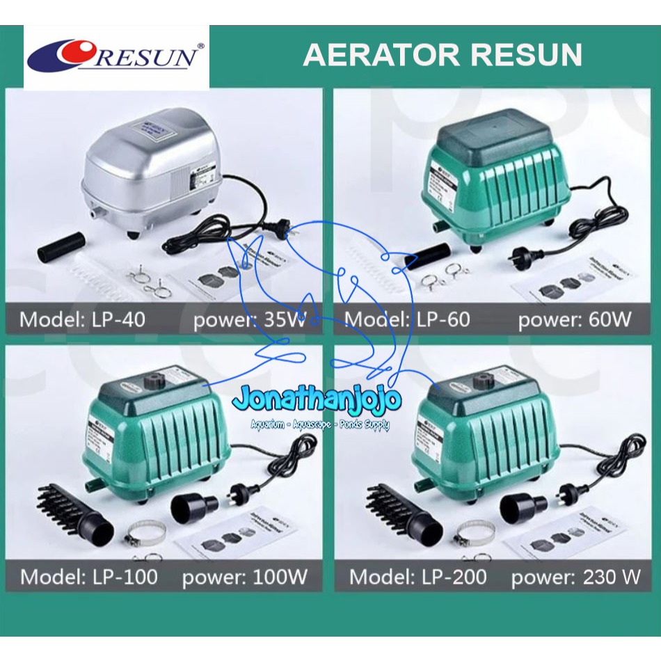Jual RESUN Aerator LP40 LP60 LP100 LP200 Airator Gelembung oksigen ...