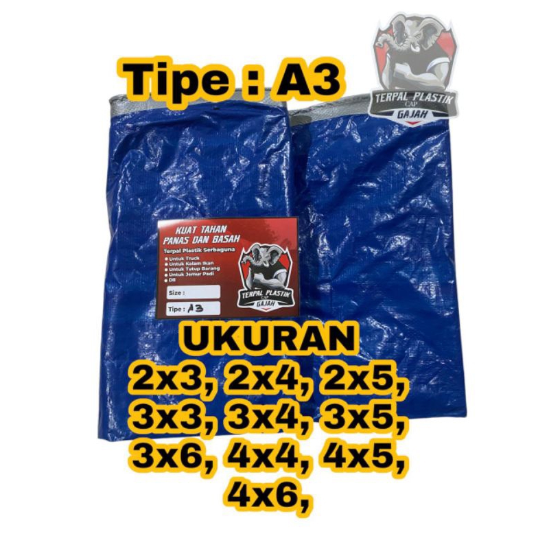 Jual Terpal Plastik A3 Biru Silver / Biru Oren Berbagai Macam Ukuran ...