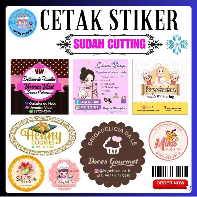 Jual STIKER LABEL MAKANAN SUDAH DIPOTONG MANUAL | Shopee Indonesia