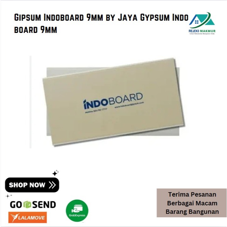 Jual Gipsum Indoboard 9mm by Jaya Gypsum Indo board 9mm | Shopee Indonesia