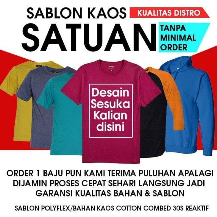 Jual KAOS CUSTOM SABLON DESAIN SENDIRI SUKA-SUKA (FOTO/GAMBAR/TULISAN/KATA-KATA SABLON DTF ...