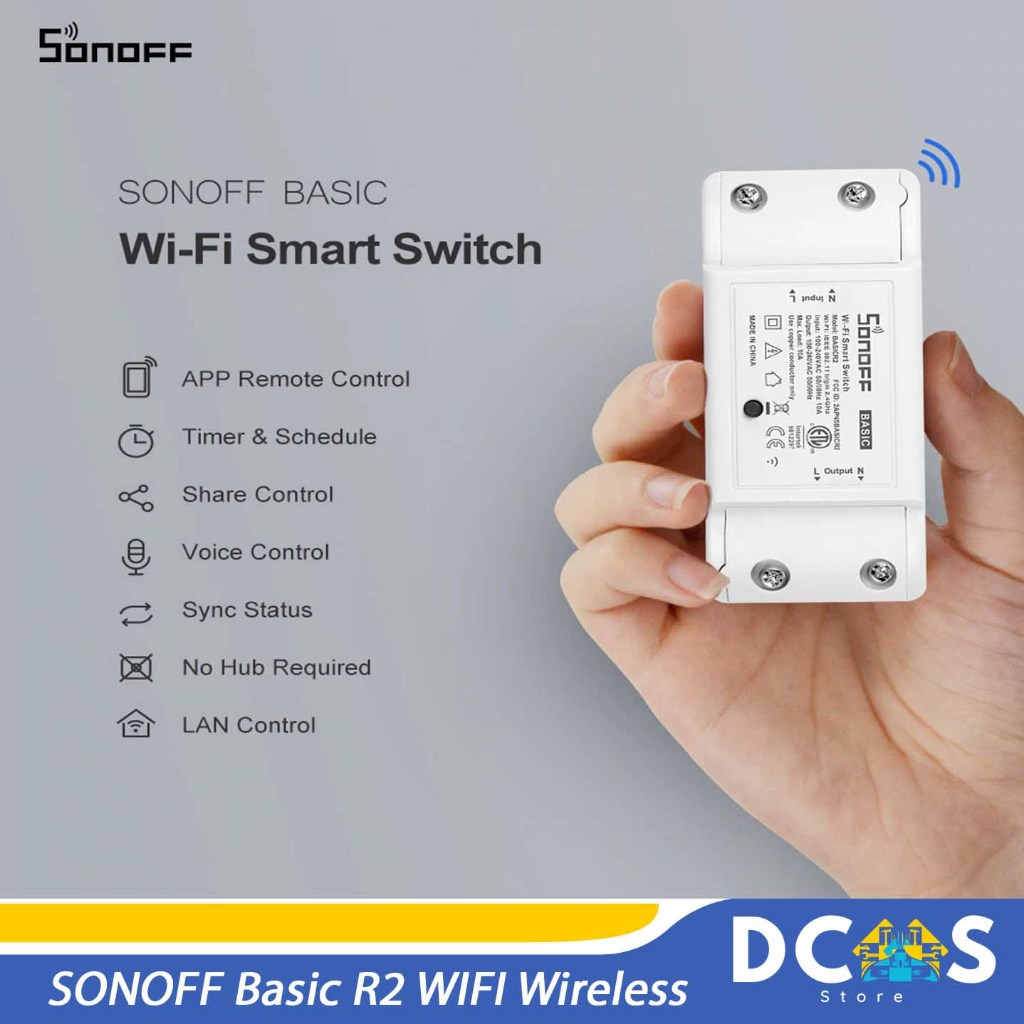 Jual SONOFF Basic R2 - WIFI WIRELESS SMART SWITCH IoT Automation App Ewelink [SMART HOME ...