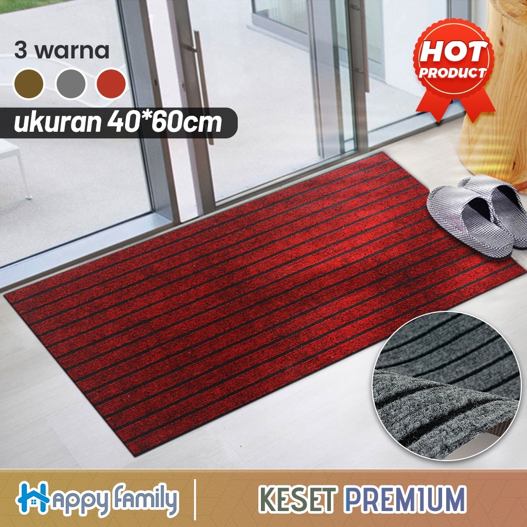 Jual (HF) Keset Lantai RUBBER Premium Karet Motif Garis Bahan PVC UK ...
