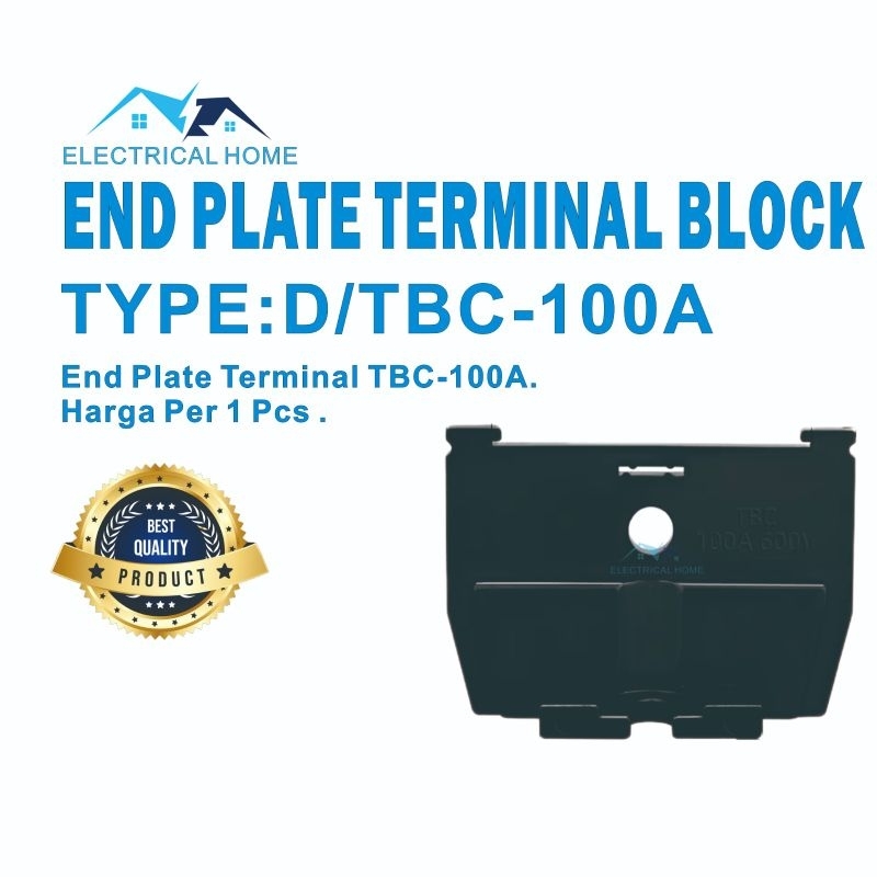 Jual End Plate Terminal Block TBC 100A Din Rail. | Shopee Indonesia