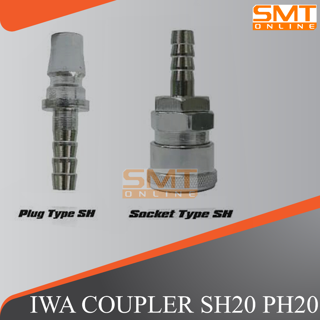 Jual IWA 1 Set SH20 Dan PH20 Quick Coupler Nepple Sambungan Selang Angin Kompresor | Shopee ...