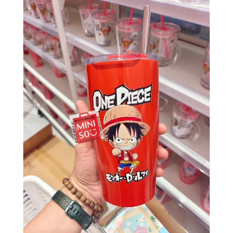 Jual MINISO x ONEPIECE 🆕 Botol Minum / Tumbler Stainless + Sedotan ...