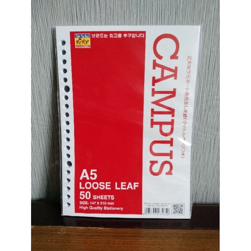 Jual Kertas Binder Loose Leaf Kiky Ukuran A5 isi 50 lembar (per 1 bungkus) | Shopee Indonesia