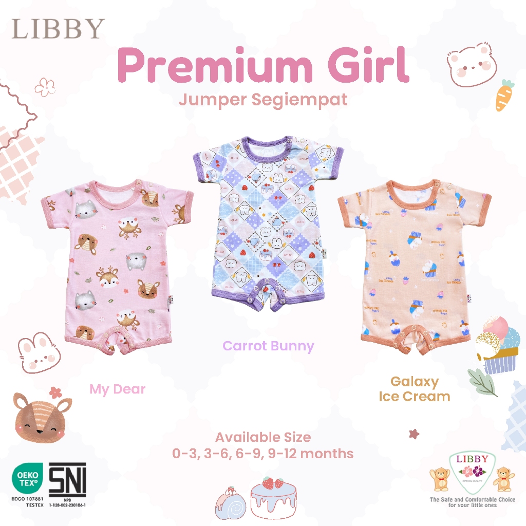 Jual LIBBY Premium Jumper Segiempat Motif Girl (1 PCS/PACK) | Shopee ...