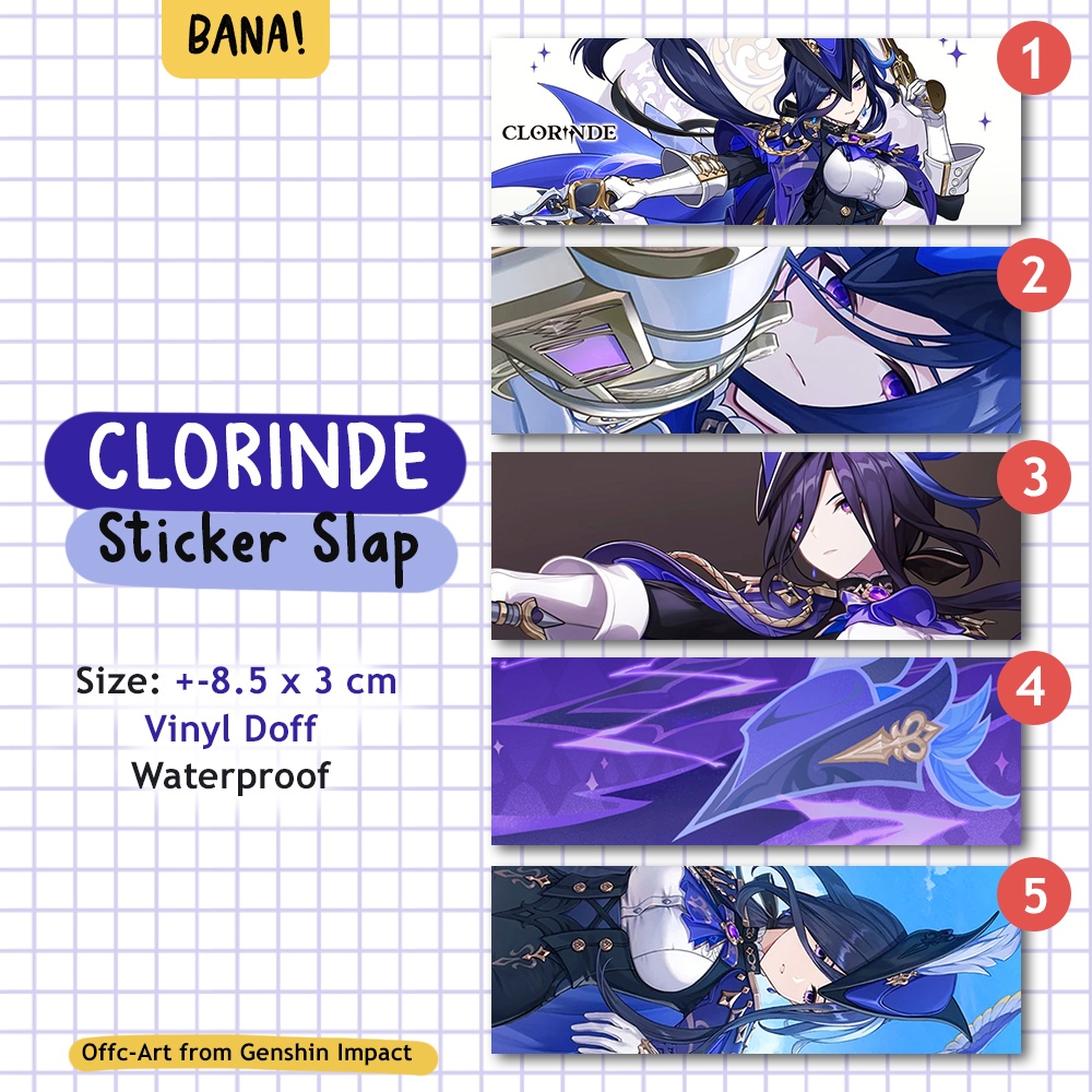 Jual Sticker Slap CLORINDE Genshin Impact Sticker Slap Anime Bijian ...