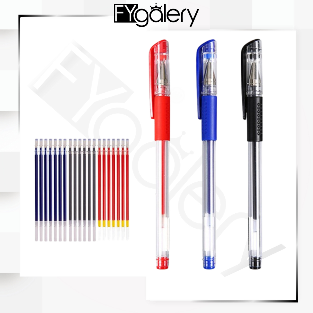 Jual FYgalery Pulpen Gel Ink Pen Bullet Tip 0.5mm Pena Alat Tulis Hitam ...