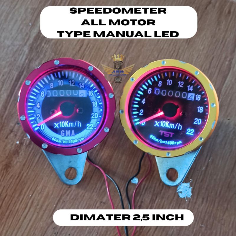 Jual Speedometer TST Alat Penunjuk Kilometer Sepeda Motor Gold.Red Krom ...