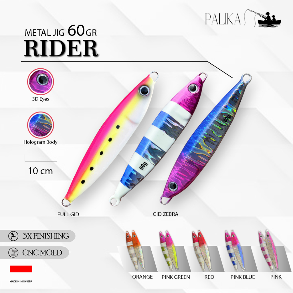 Jual Metal jig 60 gram Palika RIDER 60gr 60Gram 60gram 60G Metal jig 60 gram Metal jig 60 g ...