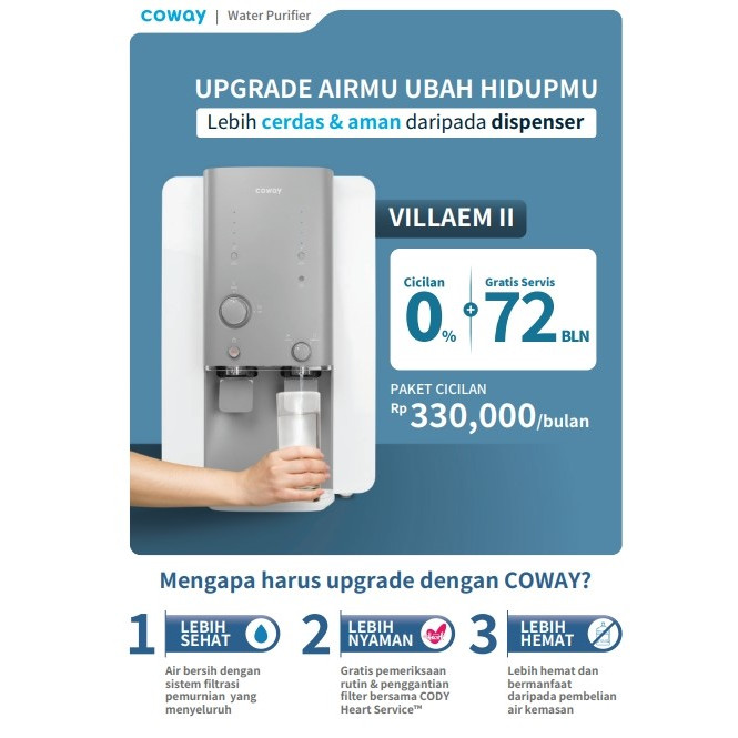 Jual COWAY WATER PURIFIER DISPENSER VILLAEM CHP - 18 AR | Shopee Indonesia