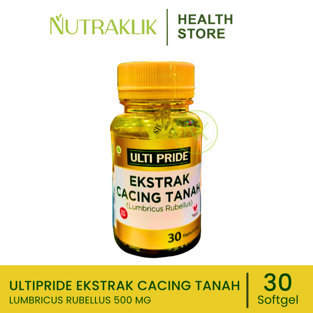 Jual ULTIPRIDE ESKTRAK CACING TANAH - ISI 30 KAPSUL LUNAK - SUPLEMEN ...