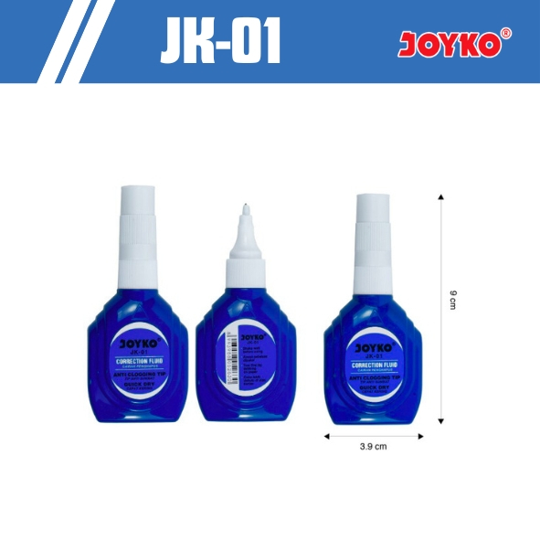 Jual (PCS)Tip Ex Cair Joyko JK-01 BLUE / Correction Fluid Cairan ...