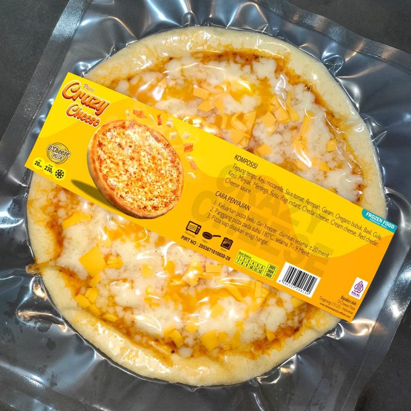 Jual PIZZA PAN CRAZY CHEESE 20cm halal frozen food | Shopee Indonesia