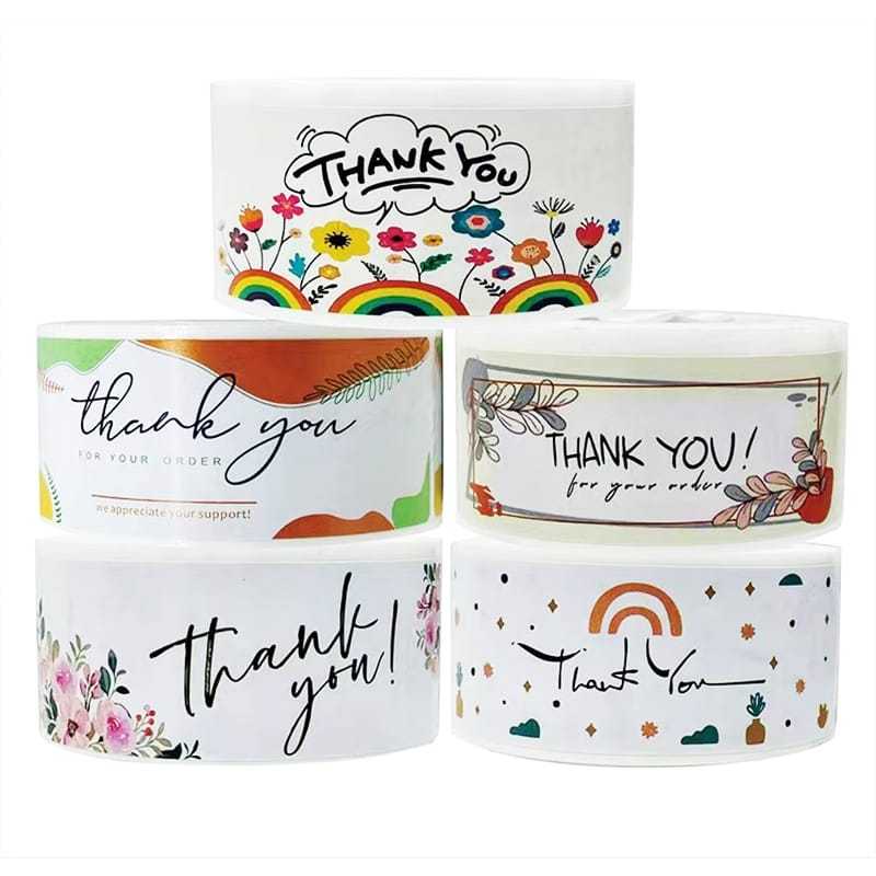 Jual Stiker PTEMIUM Thank You Panjang Isi 120 pcs - Stiker label ...