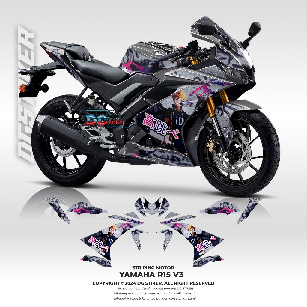Jual Striping r15 v3 anime, stiker r15 v3 anime, decal r15 v3 anime ...
