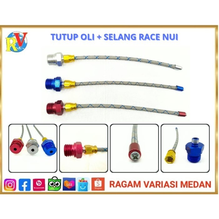 Jual BAUT TUTUP OLI SELANG TUTUP OLI MESIN SERAT MINI RACE NUI ...