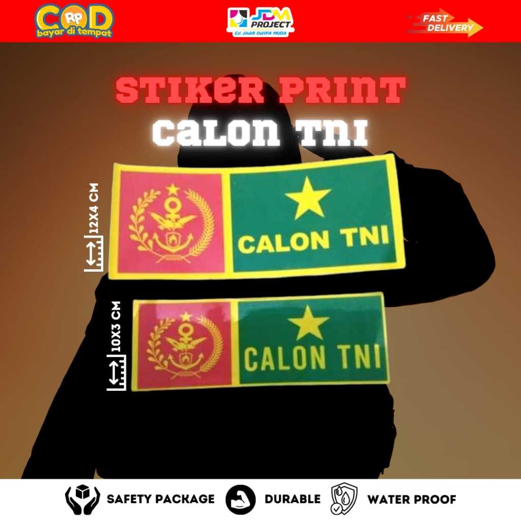 Jual JDM Project - sticker printing CALON TNI HOLOGRAM dan Putih Viral ...