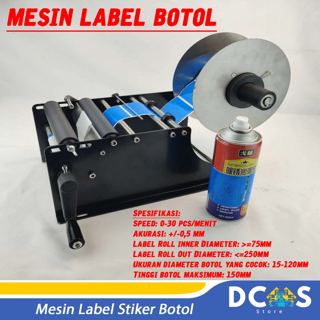 Jual Mesin Label Stiker Botol Manual /Bottle Sticker Labeling Machine ...