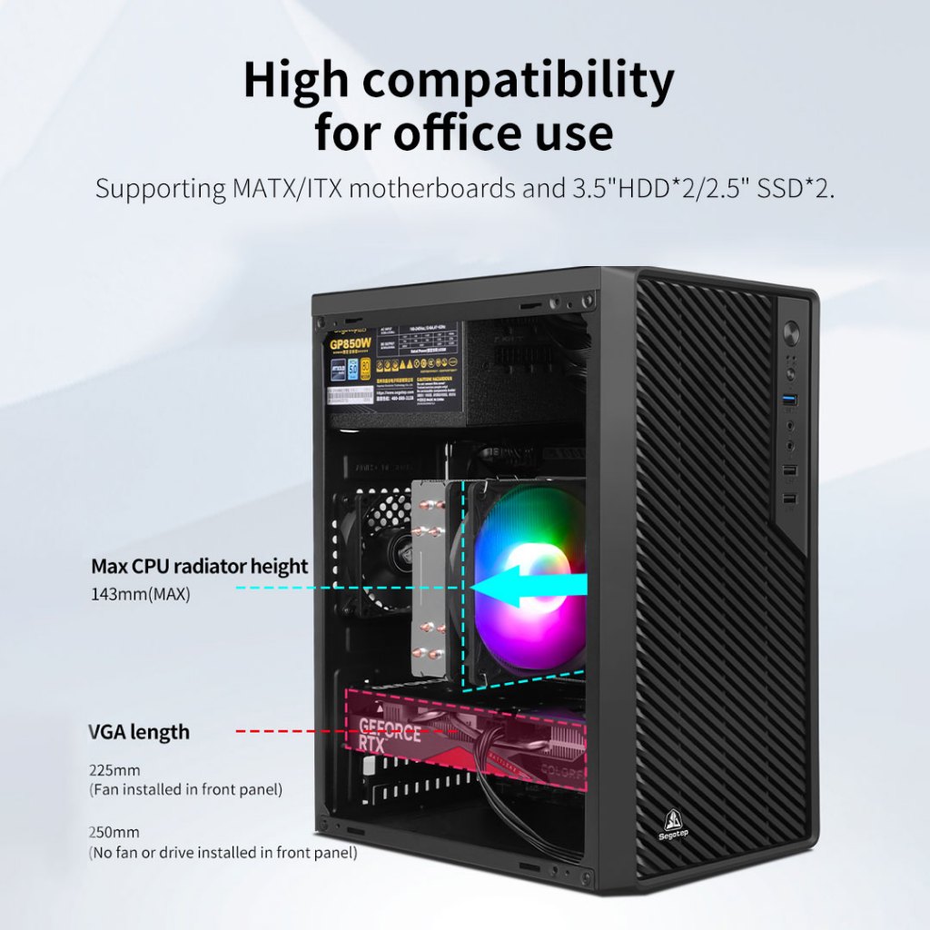 Jual SEGOTEP BX MINI3 (M-ATX Budget Office PC Case) | Shopee Indonesia