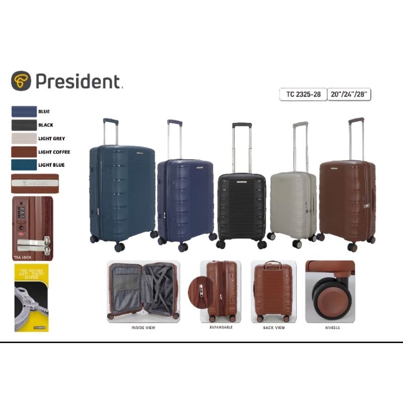 Jual Koper President Tipe 5322 20 Inch Cabin dan Original | Shopee ...