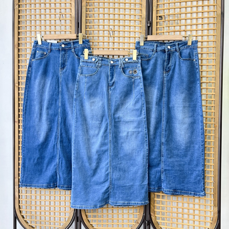 Jual IMPORT JEANS SKIRT 3 MODEL | Shopee Indonesia