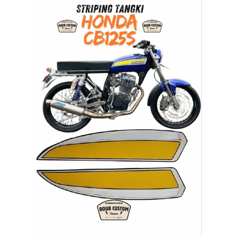 Jual striping detail tangki Honda cb125s cb100 versi brasil stiker ...