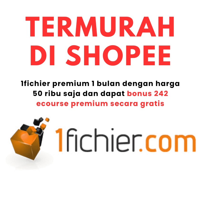 Jual akun sharing 1fichier premium 1 bulan termurah garansi 100% | Shopee Indonesia