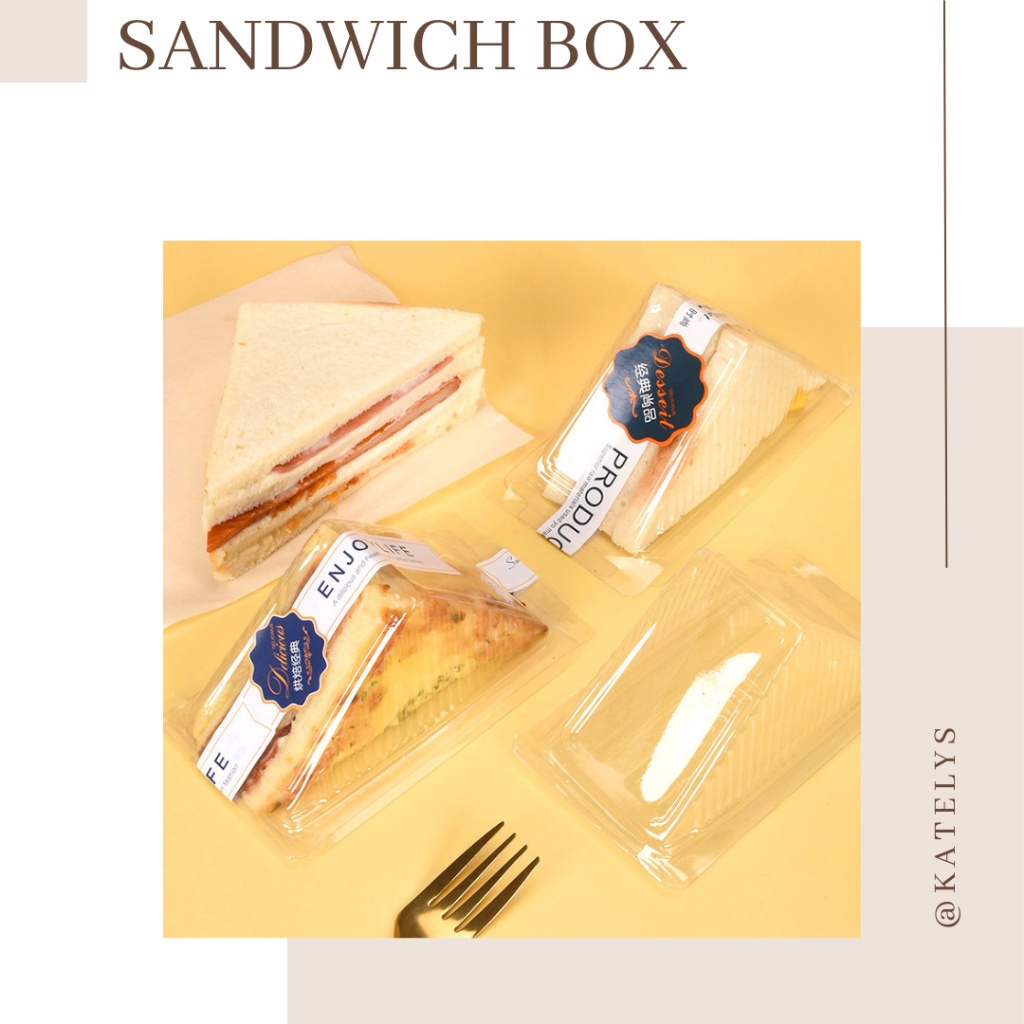 Jual Penawaran Terbatas Mika Tempat Roti Sando Sandwich Box Kemasan Box ...