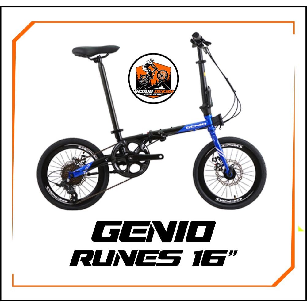 Jual SEPEDA LIPAT FOLDING BIKE 16 INCH GENIO RUNES 1.0 | Shopee Indonesia