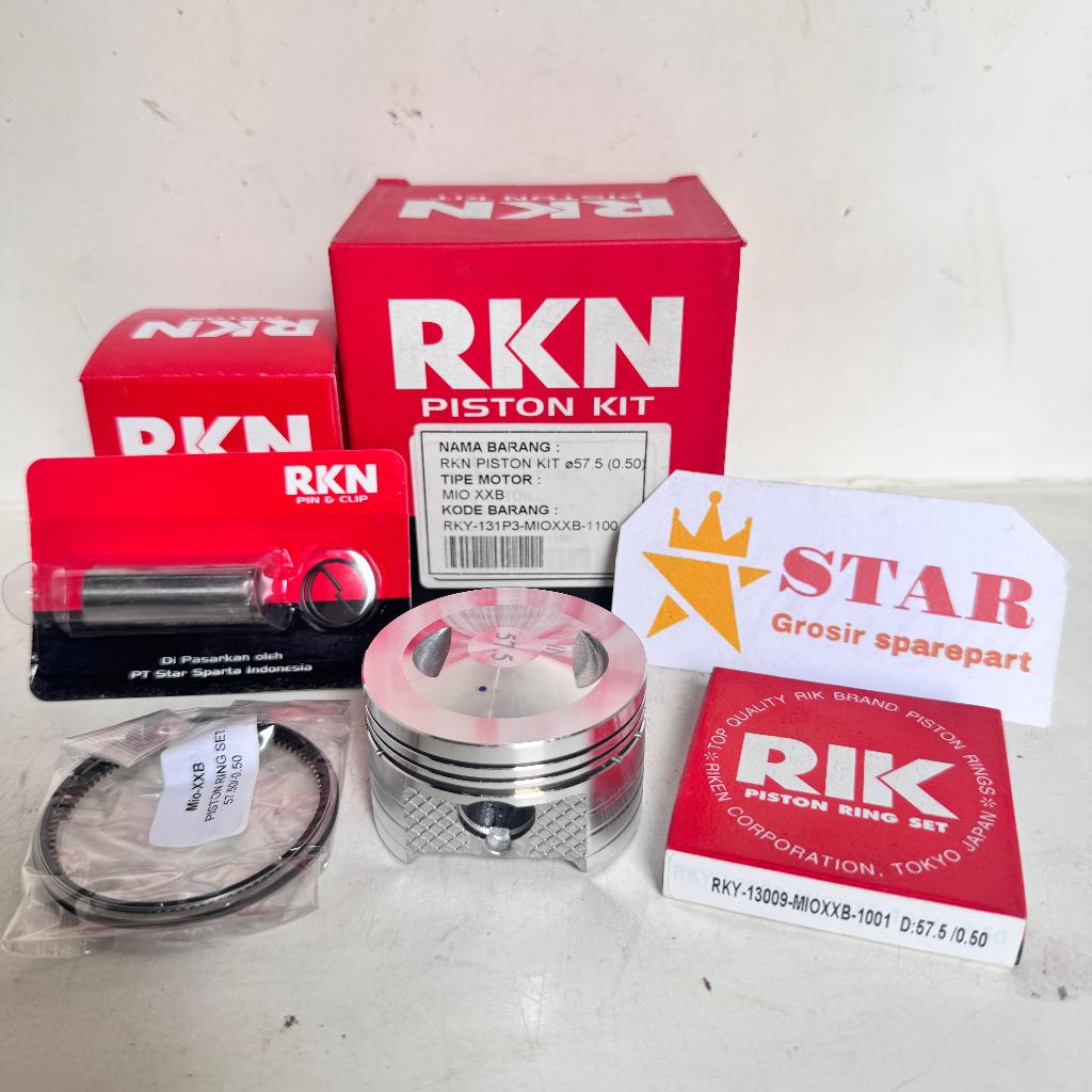 Jual PISTON KIT MIO XXB DOME DOUBLE XB BIG BORE UP RIK RKN RIKEN PEN 15 ...