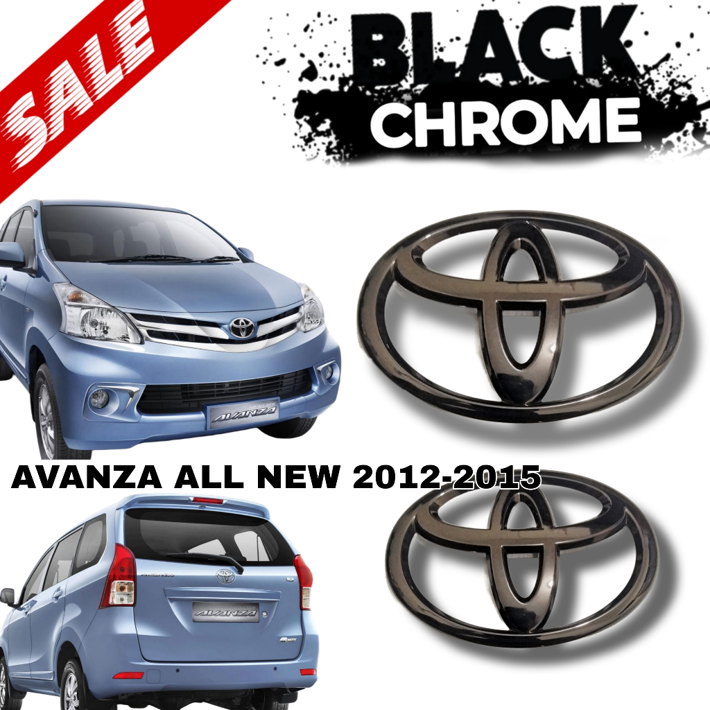 Jual Logo Emblem AVANZA Black Chrome/ Toyota AVANZA 2012-2015/ Paket ...
