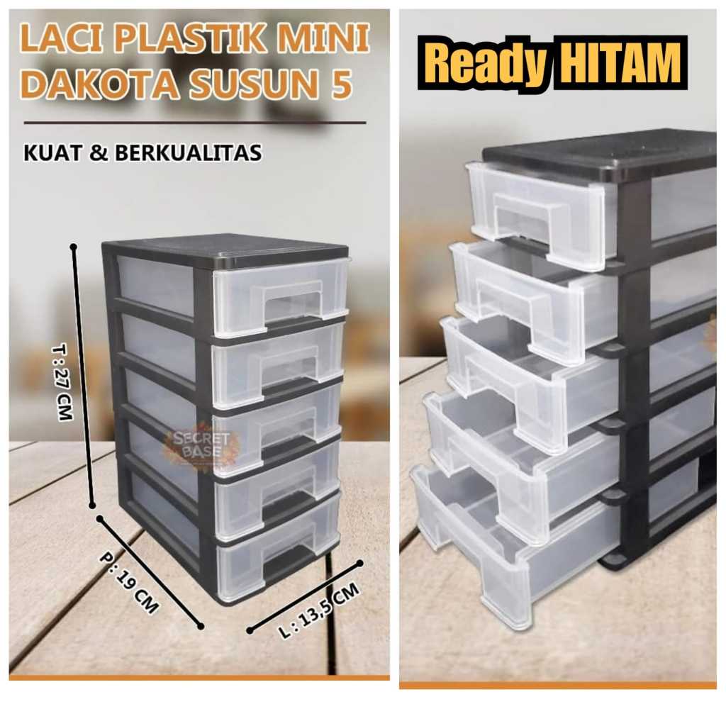 Jual kotak susun plastik laci universal Laci mini plastik 5 susun ...