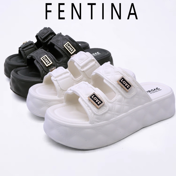 Jual FENTINA Sandal Wanita Kekinian Sandal Jelly Slop Wedges Wanita ...