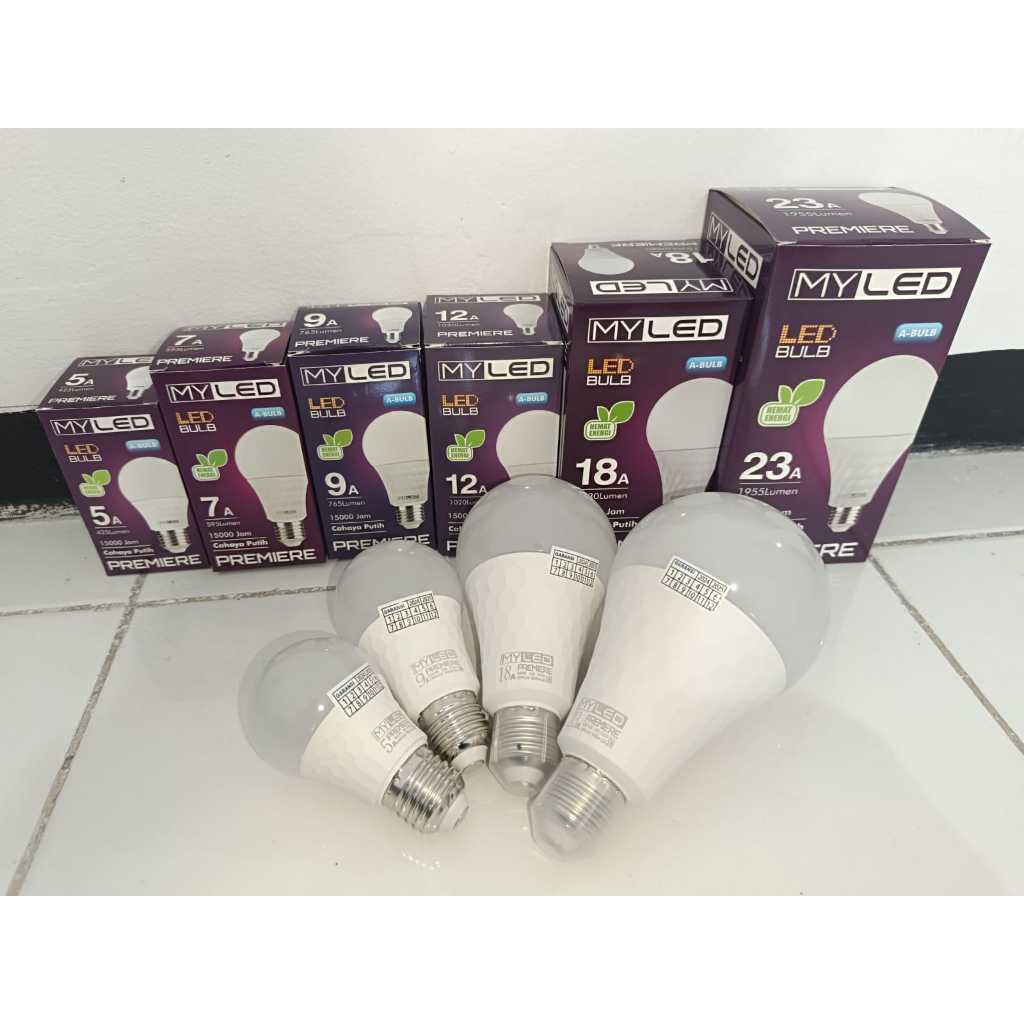 Jual BOHLAM / Lampu LED MyLED Premier Terang Bergaransi 3w , 5w , 7w, 9w , 12w , 15w , 18w , 23w ...