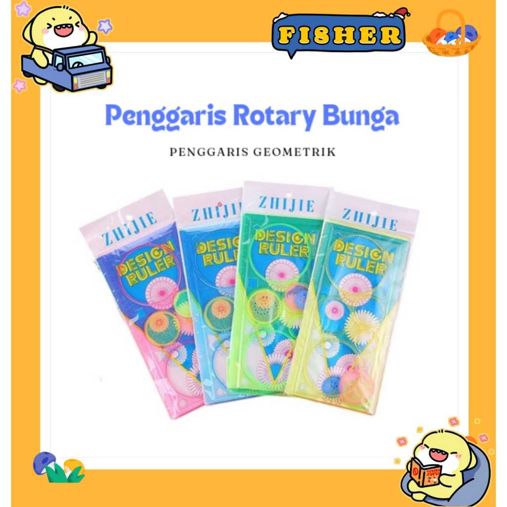 Jual [FISHER] Penggaris Rotary Bunga | Penggaris Geometrik | Shopee ...