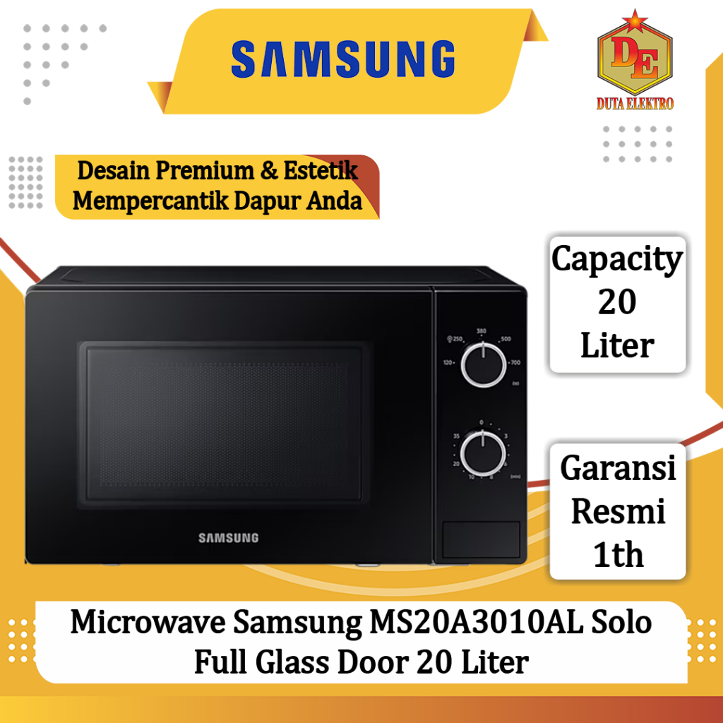 Jual Microwave Samsung MS20A 3010 AL Solo Full Glass Door 20 Liter ...