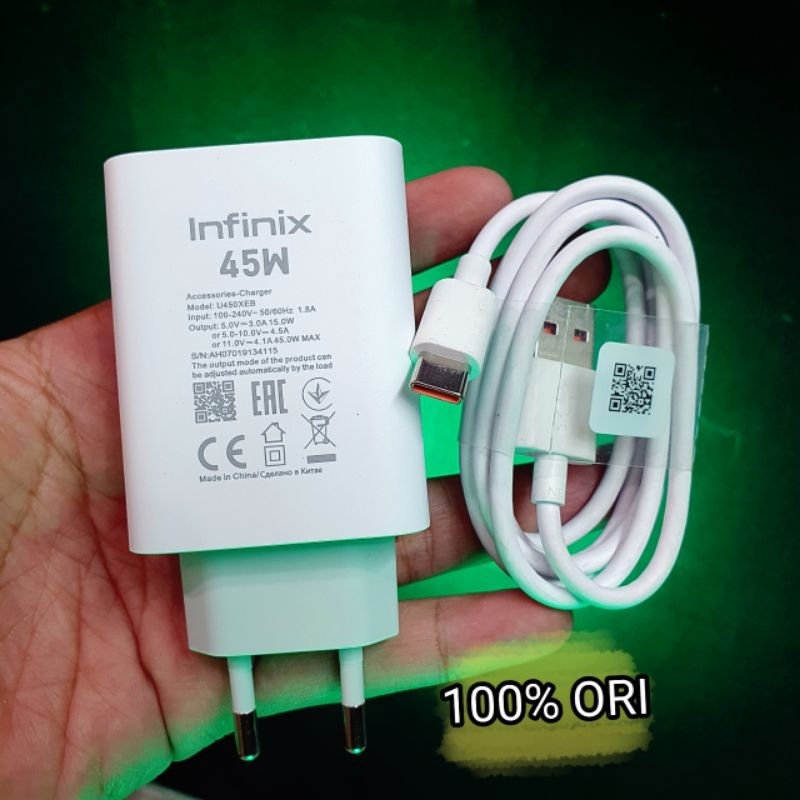 Jual Charger Infinix 45w Copotan HP Zero 30, Note 30, Note 40, Povo 4 ...