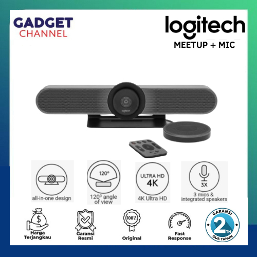 Jual Logitech MeetUp plus Expansion Mic Video Conference 4K Ultra HD ...
