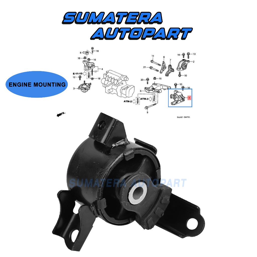 Jual Engine Mounting Dudukan Mesin Kiri Honda Jazz Gd3 City Gd8 2003 ...