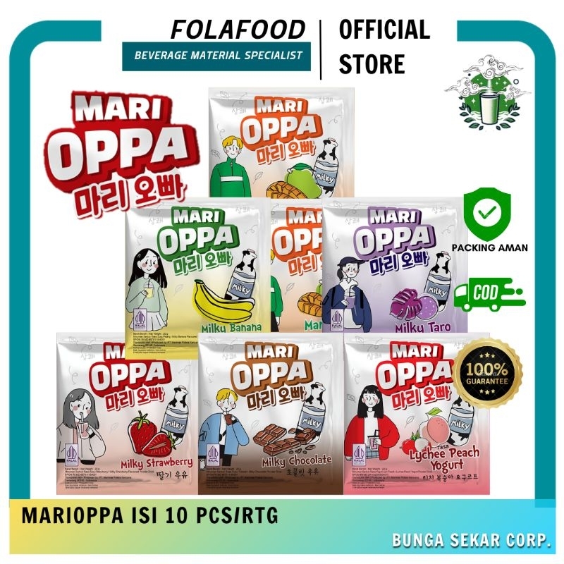 Jual Mari Oppa Minuman Susu Renceng Isi 10 Semua Rasa Ala Korea ...