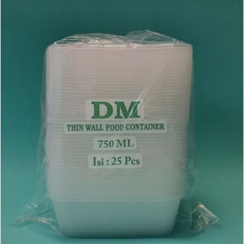 Jual THINWALL DM 750 ML REC - KOTAK MAKAN PLASTIK 750 ML - ANTI PECAH ...