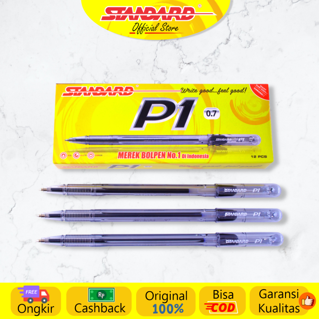 Jual Standard - Pulpen P1 0.7 ( Alat Tulis / Pen / Ballpoint / Pena ) | Shopee Indonesia