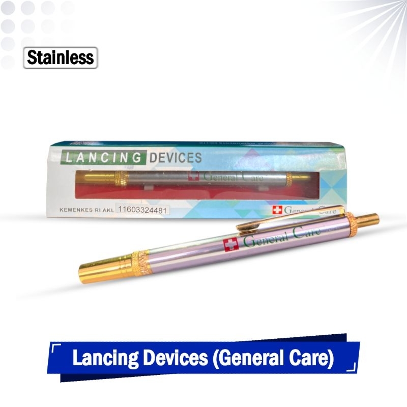 Jual Lancing Device Stainless Steel General Care Pen Bekam Alat Pena ...
