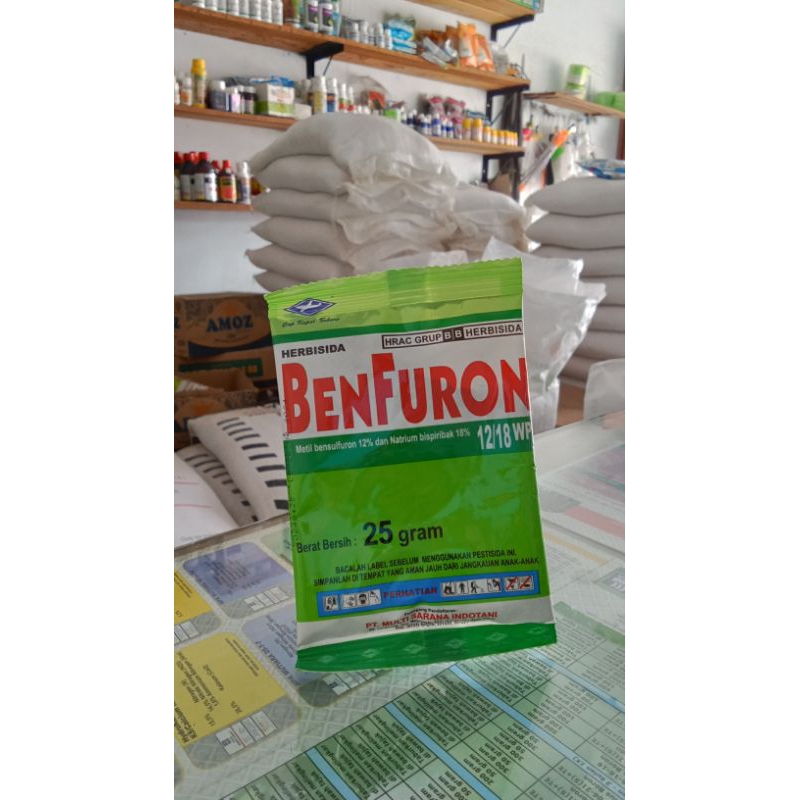 Jual BENFURON 12/18 WP Bahan Aktif Metil Bensulfuron 12 % dan Natrium ...