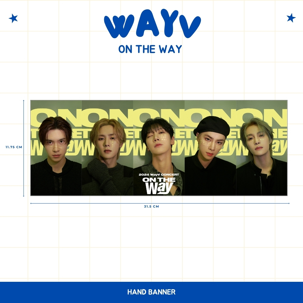 Jual HAND BANNER WAYV ON THE WAY HANDBANNER (HARGA 1 PCS + LAMINASI ...