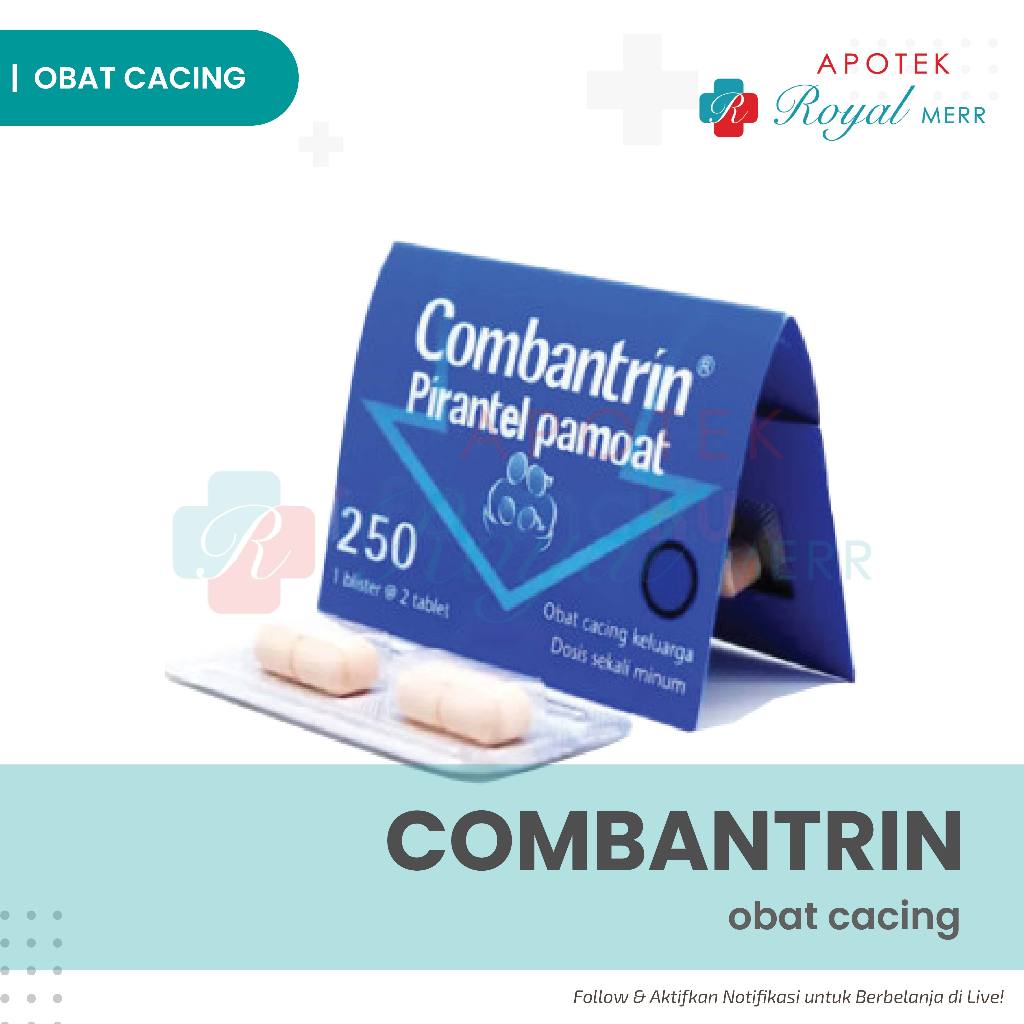 Jual COMBANTRIN 250 MG STRIP Isi 2 Tablet Membantu Mengeluarkan Cacing ...