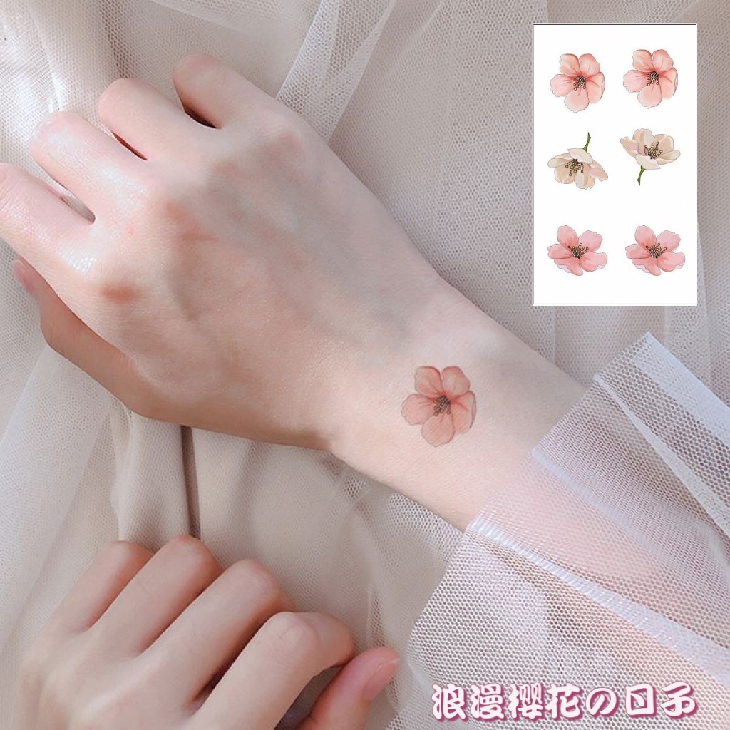 Jual Stiker Tato Bunga Sakura Stiker Tato Minimalis | Shopee Indonesia